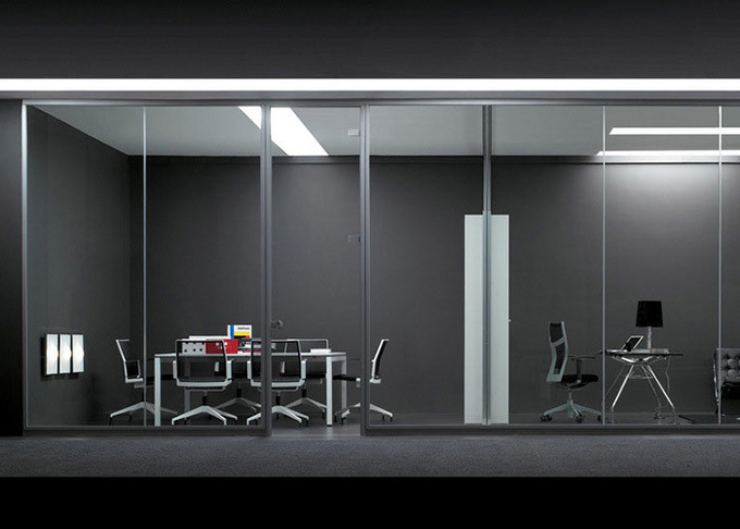 Sound Acoustic Glass Partition Long Service Life Single Glass Partition ...