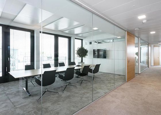 Soundproof Acoustic Fire Rated Glass Partition 12mm Thick Acoustic ...