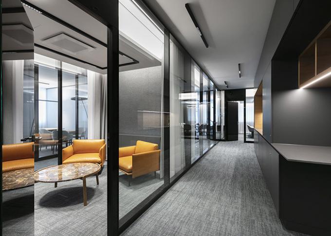 Contemporary Office Partitions Single Glass Partition For Workspace ...
