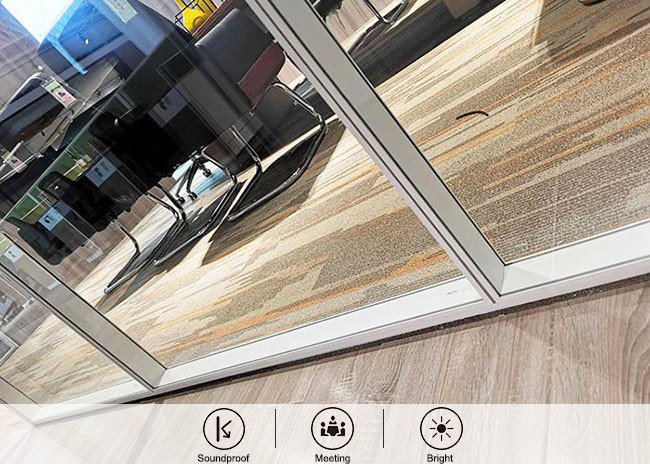 Interior Acoustic Glass Partition Wall System For Conference Room Wall ...