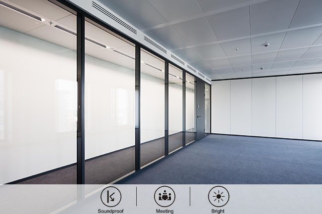 Modular Glass Partition Wall Demountable Glass Partition For Offioce ...