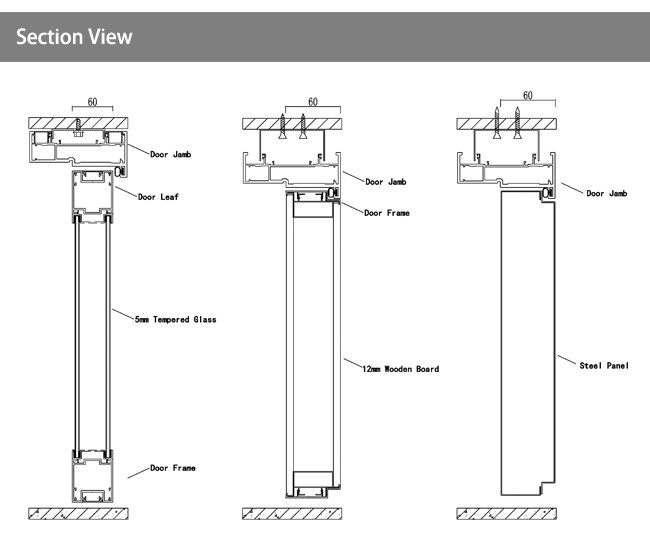 Modular Glazing Office Demountable Partitions System With Laminated ...